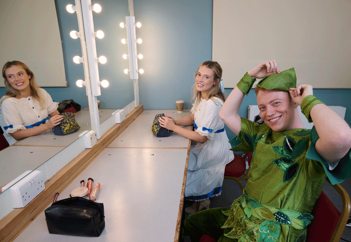 Behind the scenes with the Peter Pan cast and D&E Coaches | Eden Court